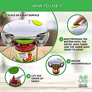 Healthy Seniors Electric Jar Opener for Seniors With Arthritis, Weak Or Rheumatoid Hands