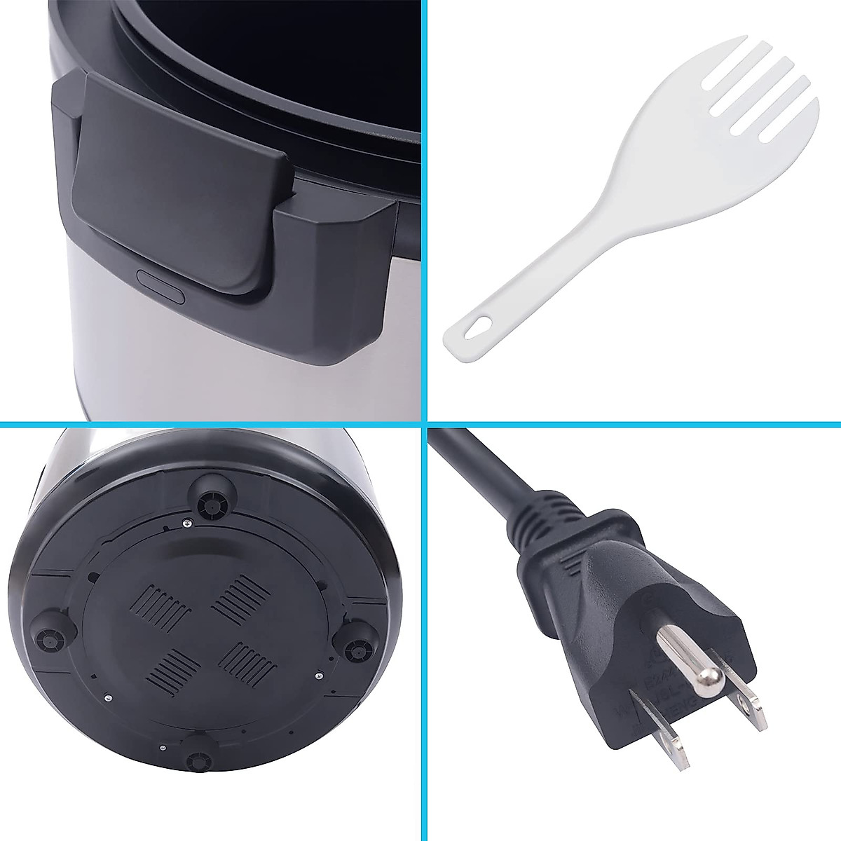 Commercial Electric Rice Warmer Cooker with Non-stick Inner Pot, Stainless Steel, 19 L/20QT-Large for Restaurant Family