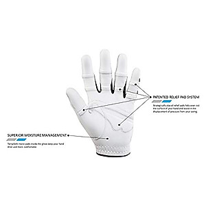 Bionic StableGrip with Natural Fit Golf Glove - White (XX-Large, Left)