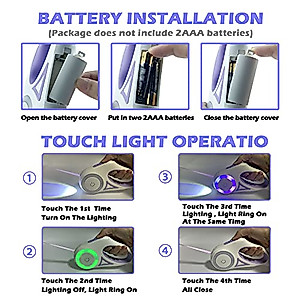 Dog Leash Retractable Dogs Leashes with Led Bright Flashlight Walking Leashes for Puppy Small Medium Dogs Leash One Handed Brake Free Movement One Button Disconnect and Lock(Purple(10FT)