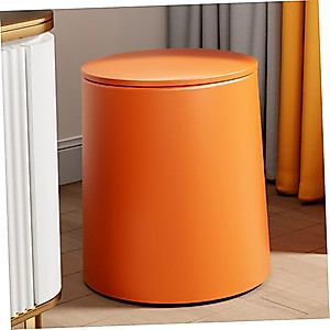 Outanaya Garbage Can Waste Container Desktop Waste Garbage Bin Dog Proofs Trash Bin Vanity Waste Bin Hotel Trash Can Under Desk Trash Can Bathroom Wastebasket Garbage Holder Plastic Orange
