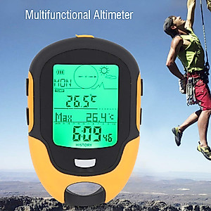OUKENS Other Fishing Tools and Accessories Altimeter, FR500 Outdoor Multifunctional Car Altimeter Barometer Thermometer