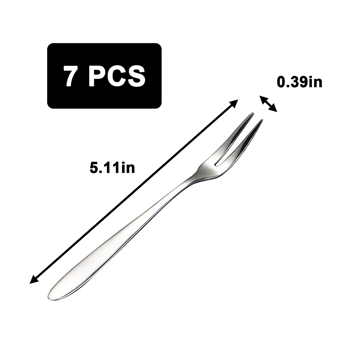 Vyooxcy 7Pcs Professional Escargot Forks ，Crab Forks， For Shellfish And Oyster Stainless Steel Mini Salad Fruit Tasting Forks Cocktail Fork