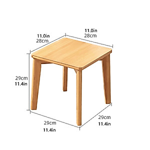 ZABEES Foot Rest Stool Household Kitchen Stool Multifunctional Thickened Bamboo Stool Dining Chairs Low Stools for Dorm Living Room Bedroom Padded Seat