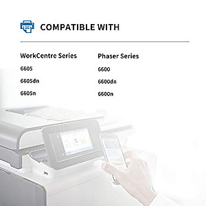 TEINO Remanufactured Toner Cartridge Replacement for Xerox WorkCentre 6605 6605dn 6605n Phaser 6600 6600dn 6600n (Black, Cyan, Magenta, Yellow, 4-Pack)