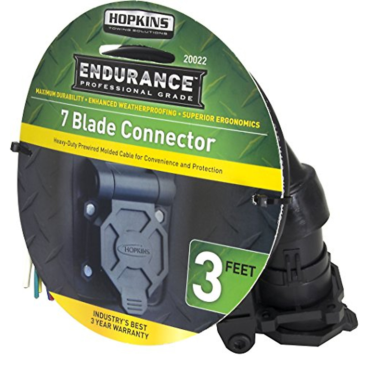 Hopkins Towing Solutions 20022 Endurance 7 Blade 3' Vehicle Side Jacketed Cable