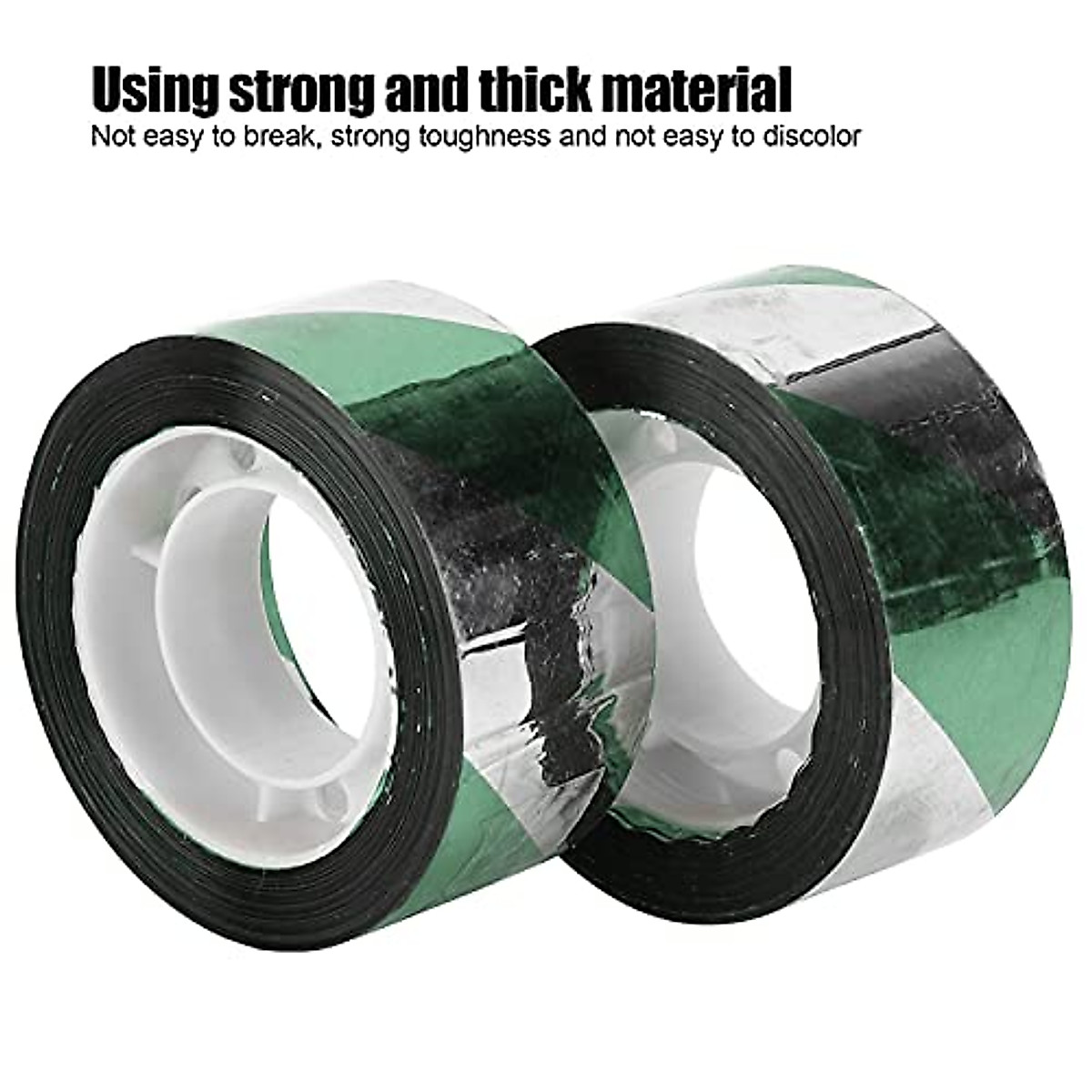 GLOGLOW Reflective Scare Birds Tape, Garden Orchard Accessories Bird Scare Ribbon Reflective Scare Tape Thick for Scare Birds Away(2 Pieces of Green Silver, 80m)