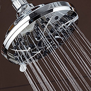 High Pressure 6-inch / 6-Setting Premium Rain Shower Head by AquaDance for the Ultimate Shower Spa Experience! Officially Independently Tested to Meet Strict US Quality & Performance Standards!