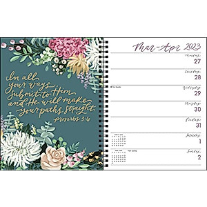Scriptures and Florals 16-Month 2022-2023 Weekly/Monthly Planner Calendar