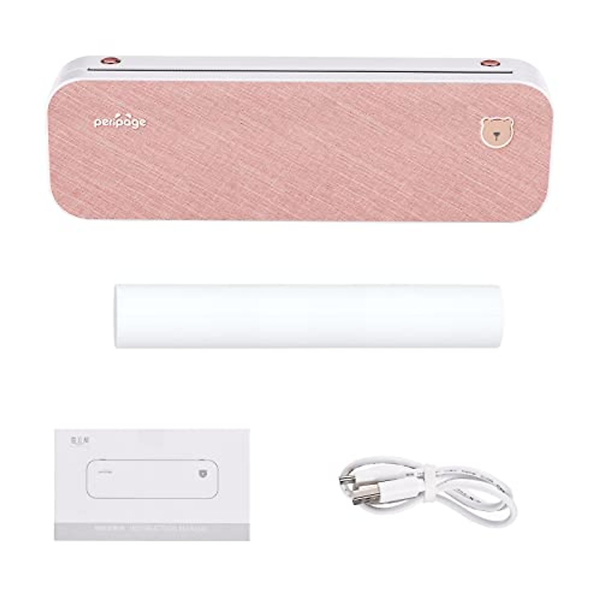 Bisofice PeriPage Portable Printer, A4 Wireless Bluetooth Travel Printer, Portable Thermal Printer Compatible with Android and iOS, Support 2''/3''/4'' Paper Width, Mobile Printer