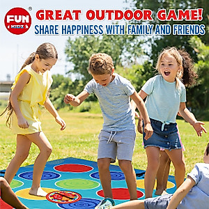 Classic Twist Poses Floor Game, FunKidz Giant Mat Party Games for Kids Adults Bigger Size Family Indoor and Outdoor Activity for Boys Girls Gift