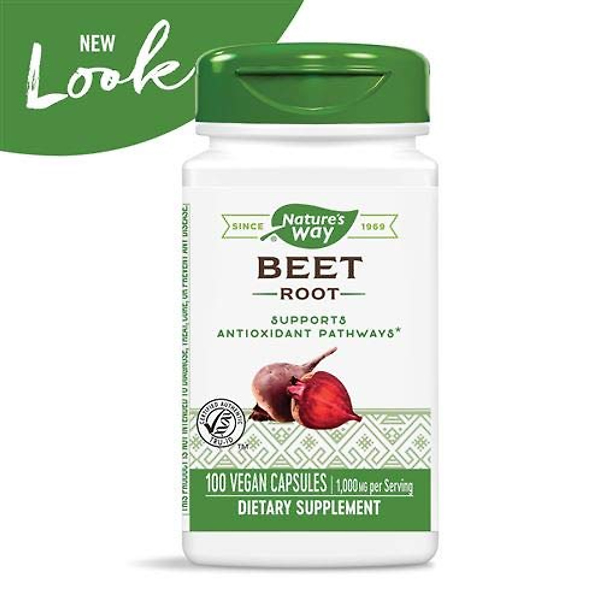 Nature's Way Beet Root 1000 mg, 100 Vegetarian Capsules, Pack of 2