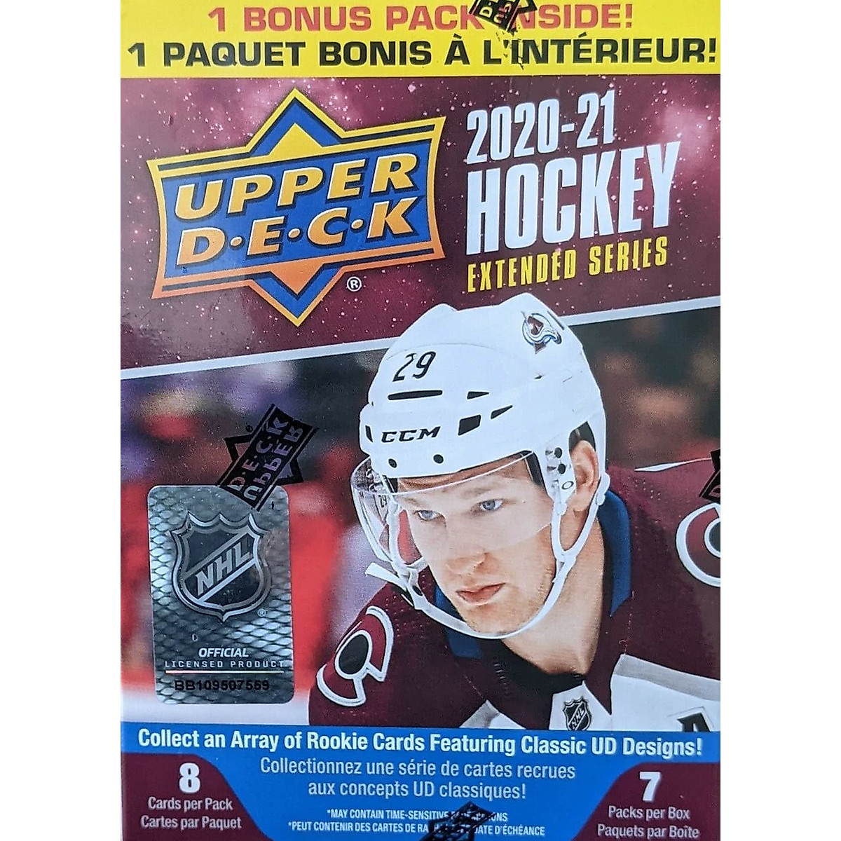 2020/21 Upper Deck Extended Series NHL Hockey Blaster Box - 7 Packs per Box - 8 Cards per Pack - Collect Young Guns Rookie Cards