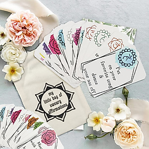 glahorse 64pcs Funny Affirmation Card Gift, Positive Sweary Affirmation Cards，Self Encouragement Confirmation Card Set， Birthday Cards for Friends (white-64pcs)