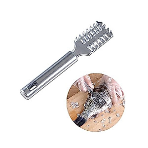 BESPORTBLE Seafood Tools Fish Scale Tile Seafood Scraping Tool Fish Scaler Kit Living Fish Shaver Fish Scale Shaver Scale Scraper Razor Detergent Fish Skin Silver Fish Scales Peeler