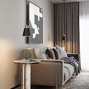 Yollzey Black Pendant Light Kitchen Island Mini Pendant Lighting with 59in Cord Industrial Modern Hanging Ceiling Light for Kitchen Dining Room,Foyer,Hallway,Bar,Sink(1 Pack)