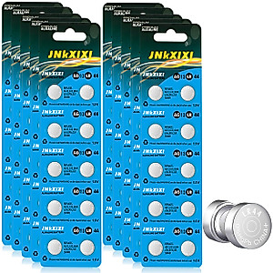 JNKXIXI 100 Pack LR44 AG13 357 Battery 1.5V SR44 A76 GP76 Lr 44b L1154c 303 Ornament Batteries Button Coin Cell Batteries
