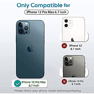 EGV [3 Pack Camera Lens Protector Compatible for iPhone 12 Pro Max 6.7-inch Tempered Glass [Easy Installation] [HD Clear] [Case Friendly]