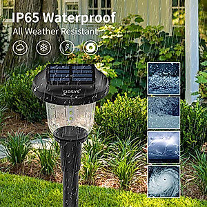 SIDSYS Outdoor Solar Lights for Yard, Glass Dream Dynamic Solar Outdoor Lights, 230LM Pattern Changing Warm Solar Garden Lights, IP65 Waterproof Solar Powered Pathway Lights 8 Pack
