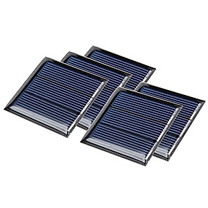 uxcell 5Pcs 1.5V 150mA Poly Mini Solar Cell Panel Module DIY for Light Toys Charger 45mm x 45mm
