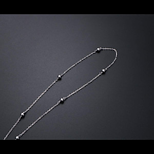 S925 Sterling Silver Waist Belt Belly Chain Adjustable Charm Body Chain Bead