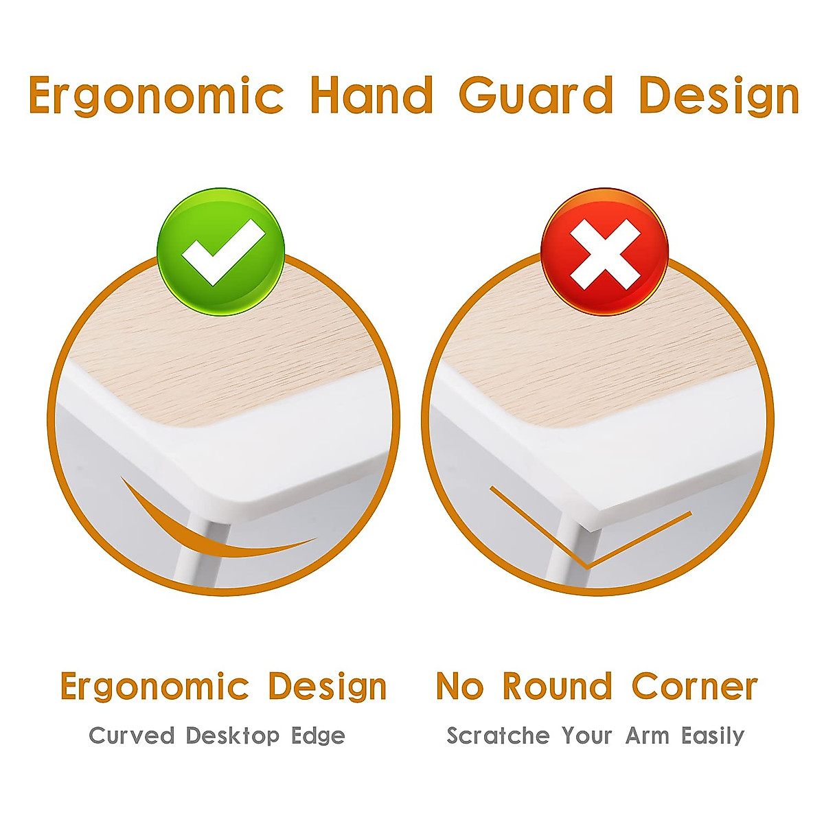 Amaredom Laptop Bed Desk Tray Bed Table, Foldable Portable Lap Desk with Storage Drawer and Cup Holder for Eating Breakfast on Bed/Couch/Sofa-White Oak