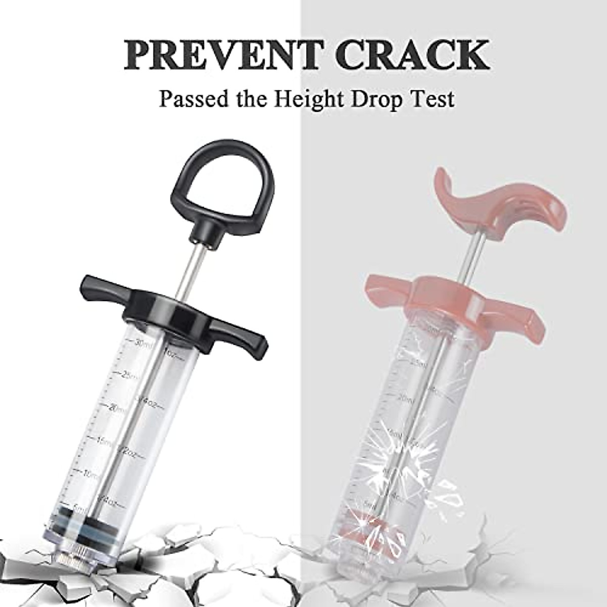 Grill Bump Meat Injector, Meat Injectors for Smoking, Meat Injector Syringe Comes with 2 Marinade Injector Needles; Injector Marinades for Meats, Turkey, Chicken; User Manual Included, 1-oz