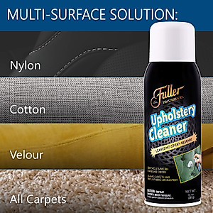 Fuller Brush Upholstery Cleaner - Multi Surface Solution - Rich Foaming Formula Penetrates and Removes Stubborn Stains Eliminates Odors Renews and Restores Surfaces Perfect for Carpets Seats and More