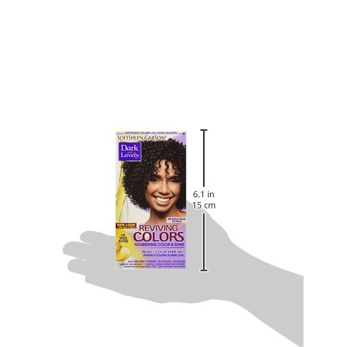 SoftSheen-Carson Dark and Lovely Reviving Colors Nourishing Color & Shine, Natural Black 395