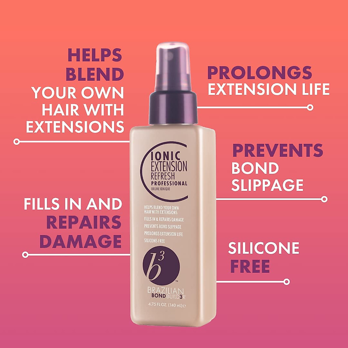 B3 Brazilian Bondbuilder Ionic Extension Refresh, 4.75 Fl Oz