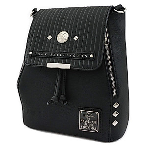 Loungefly Nightmare Before Christmas Convertible Mini Backpack, Black