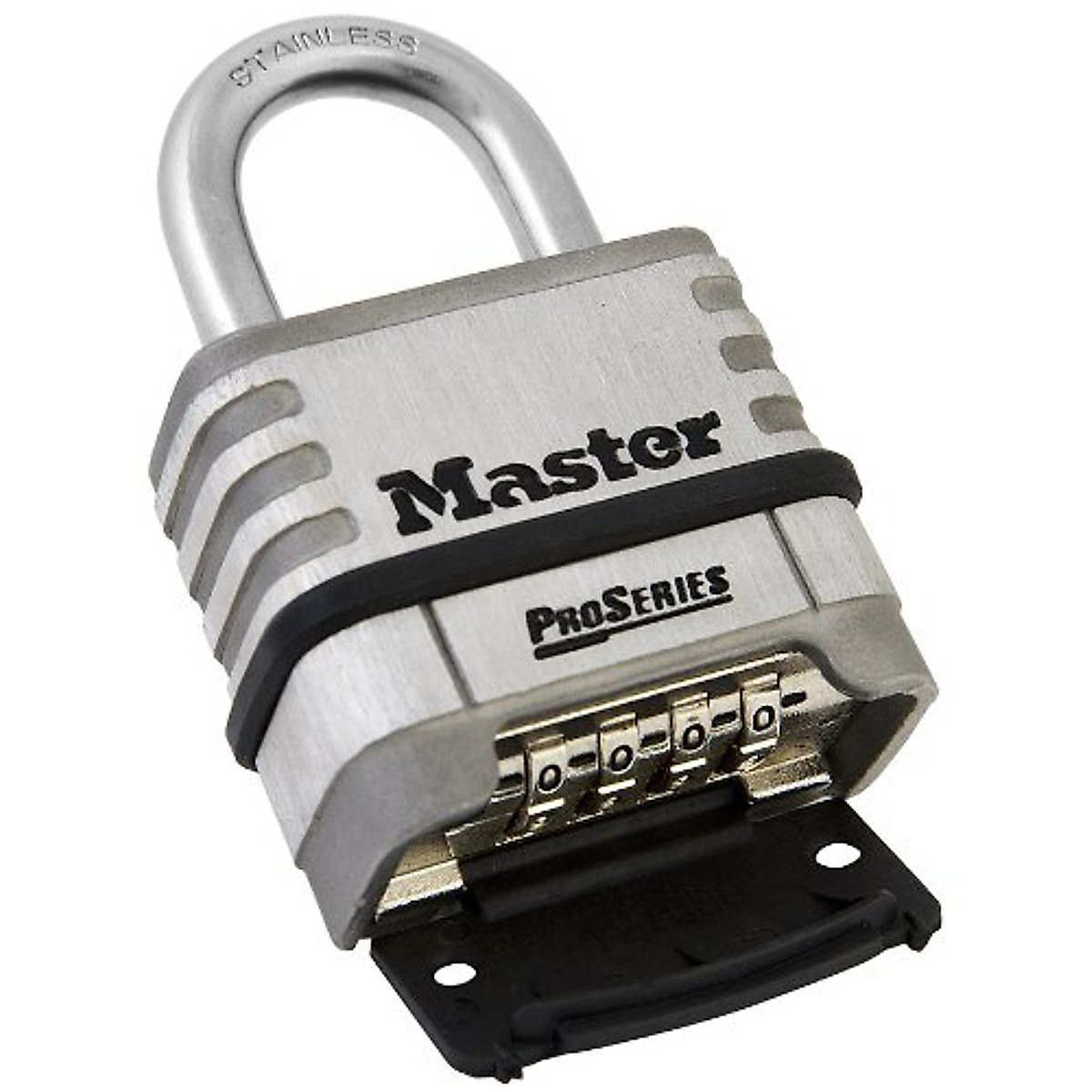 Master Lock 1174D Padlock, 1.5" x 2.2" x 3", Stainless Steel