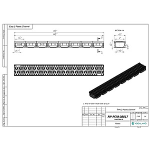 Vodaland - 4 Inch Trench Drain System with Grate - Terracotta - Easy 2 (1)