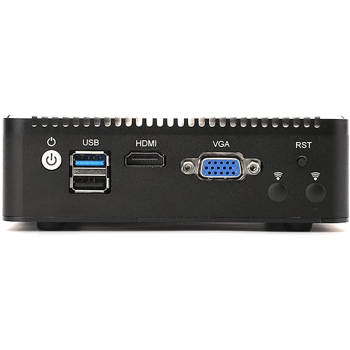 Firewall Micro Appliance,Fanless Mini PC with Intel Celeron J4125 Quad Core,4 Intel I225 Gigabit LAN,VGA/HDMI/USB,AES-NI,Barebone No Ram No SSD