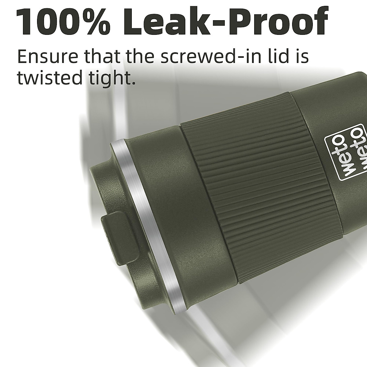 WETOWETO 12 oz Stainless Steel Insulated Tumbler, Spill Proof Coffee Travel Mug with Lid, Reusable Coffee Cups with lids, Portable Coffee Mug Thermal Cup for Keep Hot Ice Drink, (Green)