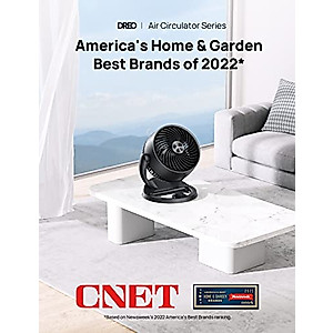 Dreo Fans for Home Bedroom, Table Air Circulator Fan for Whole Room, 9 Inch, 70ft Strong Airflow, 120° adjustable tilt, 28db Low Noise, Quiet, 3 Speeds, 2023 New Desk Fan for Office, Kitchen, Home