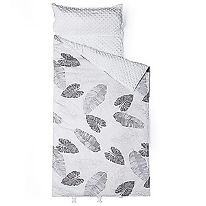 Bunnikins & Clover Toddler Nap Mat with Removable Pillow, Nap Mats for Preschool, Easy Clean Toddler Nap Pad for Kindergarten, Kids Sleeping Bag for Travel Camping