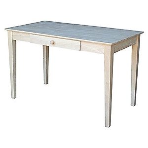 International Concepts Basic Desk with Drawer, Unfinished