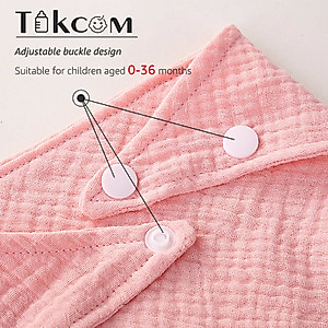 Tokcom Baby Bibs, Drool Bibs, Muslin Baby Bandana Cotton for Teething and Drooling, Bandana Drool Bibs 100% Cotton for Unisex Baby(6 Pack)