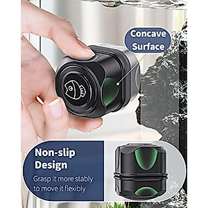 Pawfly Aquarium Magnetic Brush for Glass Fish Tanks 1.8 Inch Stain Scrubber Pads Floating Cleaning Tool for 4/5 Inch Thick Fresh & Marine Aquariums up to 30 Gallons (Not for Acrylic & Plastic Tanks)