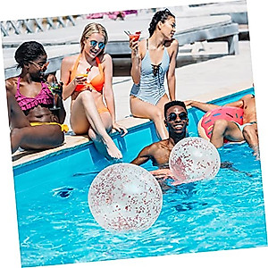 Abaodam 1 Set Inflatable Beach Ball Toys for Bath Toys for Kids Bath Toys Confetti Beach Ball Sequin Beach Ball Water Balls Decorative Beach Ball Kids Ball Water Toy Bulk