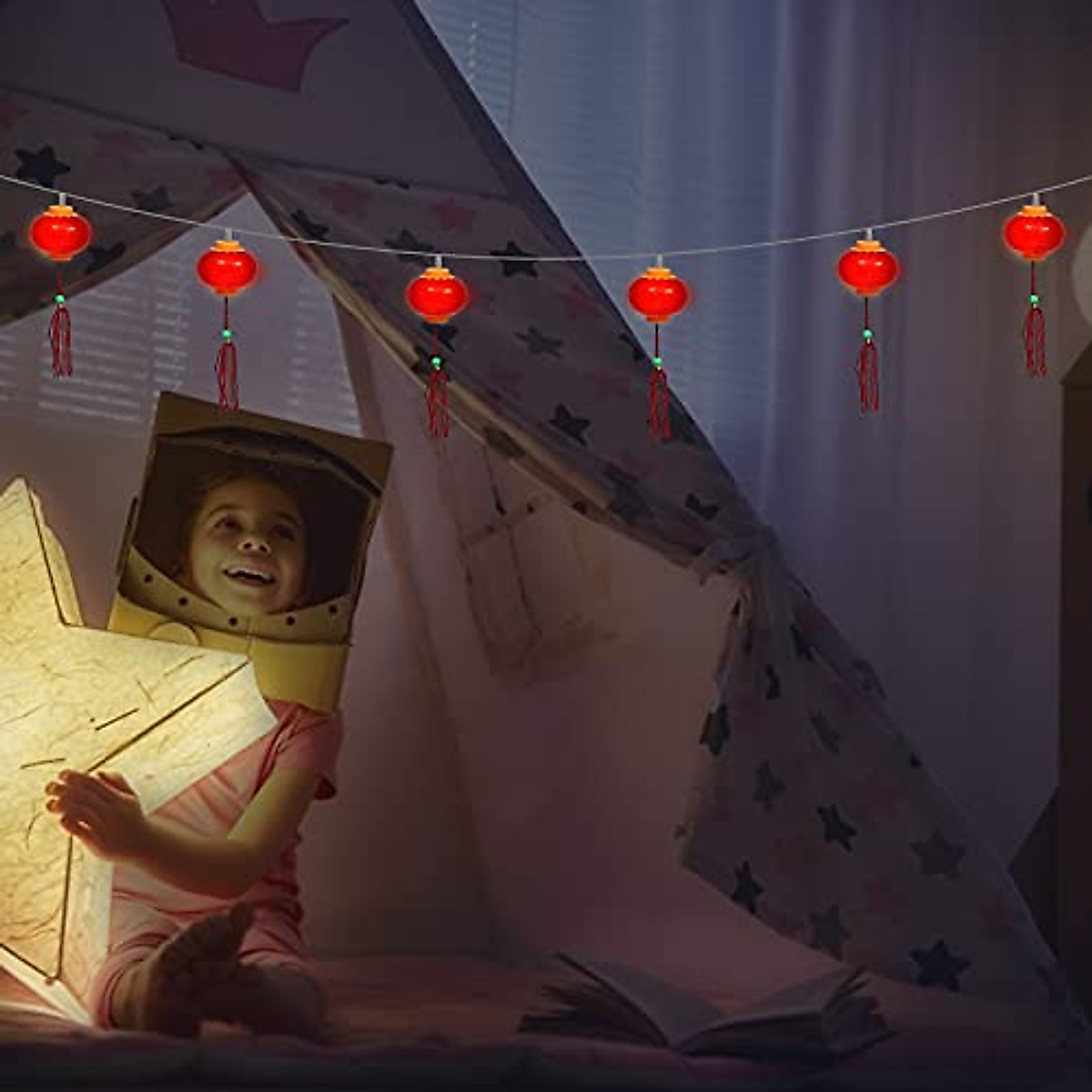 ibasenice Spring Festival Lantern String Lights LED Chinese Style Fairy Lights String Lamp Birthday Party Layout Lights Restaurant Garden Home Decor String Lights
