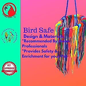 Bonka Bird Toys 51213 Large Aglet Heaven Bird Toy Cotton Colorful Parrot Quaker Macaw African Grey Cockatoo