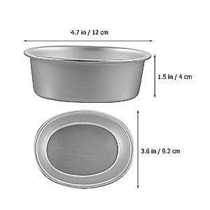 Kichvoe Accessories Oval Cheesecake Pan 4PCS Non-stick Cake Pan Aluminum Cake Mold Bread Loaf Pan Mold Meatloaf Breads Mold for Oven Baking Cake Mold Compatible with Instant Pot