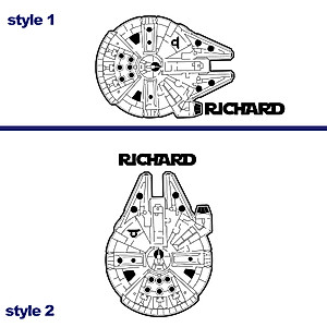 Millenium Falcon Cutting Board Fathers Day Gifts, Personalized Stars War Charcuterie - Serving Board, Customi Dad Gift, Custom Engraved Wood Plate, Unique Design, USA Handcrafted Star Waars Board