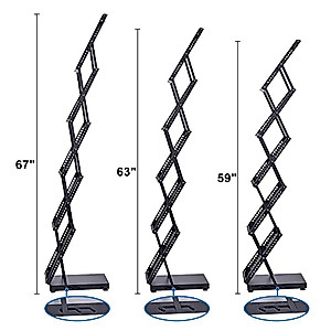 Kroey brochure display stand&Foldable Magazine Rack with 5 Pockets for Exhibition and Trade Show (67'X9.5'X14.5')