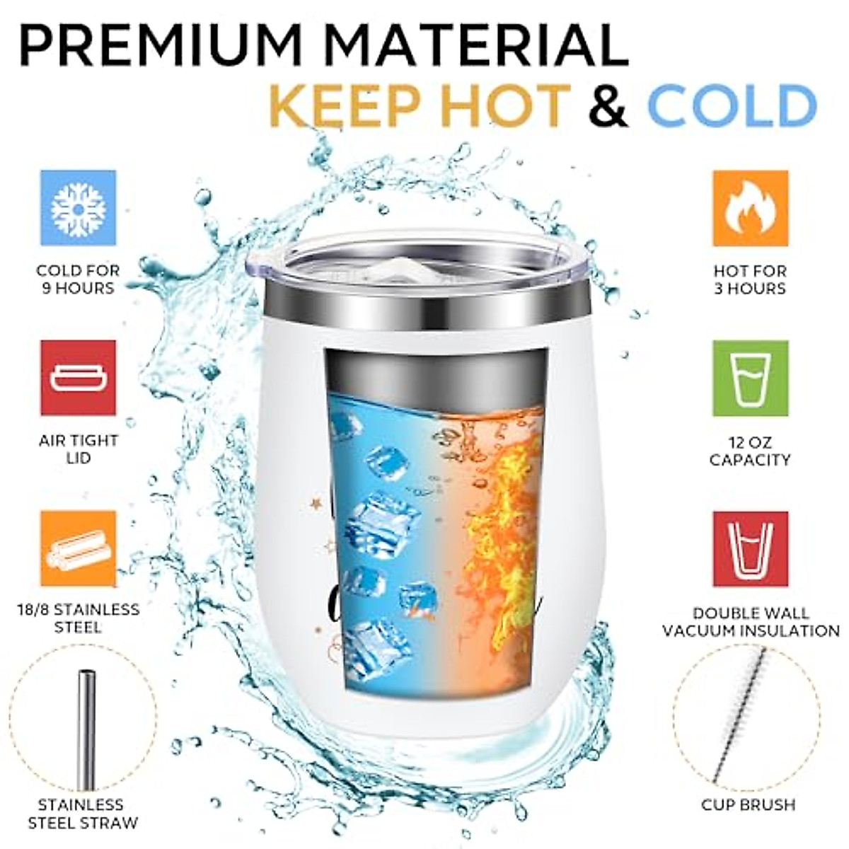 Maxdot Graduation Gifts Set 2024 Congrats Grad Tumbler and Bear Grad Gifts for Her Him Now Hotter by One Degree Include Photo Frame Wine Tumbler Bear Card Gift Box for Student Friend Graduate