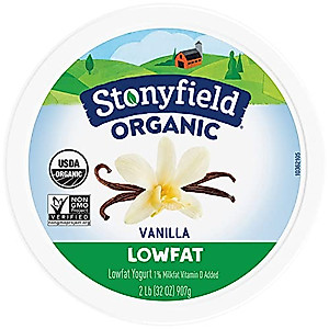 Stonyfield Organic Lowfat Yogurt, Vanilla, 32 oz. – 6g of Protein, Multiserving Yogurt