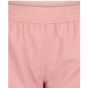 Calvin Klein Girls' Performance Running Shorts, Quick-Drying Mesh, Elastic Waistband & Pull-On Style, Rose Tan Tulip, 8-10