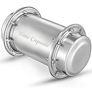 Jonoisax Time Capsule Box Bury Container - Anti-Corrosion Waterproof Stainless Steel Durable Lock Container for Future Graduation Gift,10.2Inch